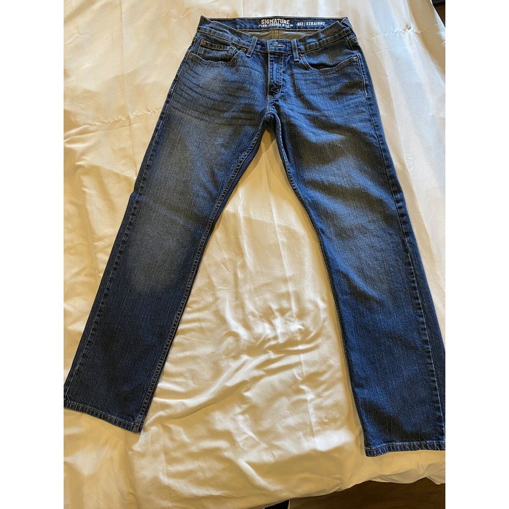 Signature By Levis Strauss S51 Straight Jeans Blue De… - Gem